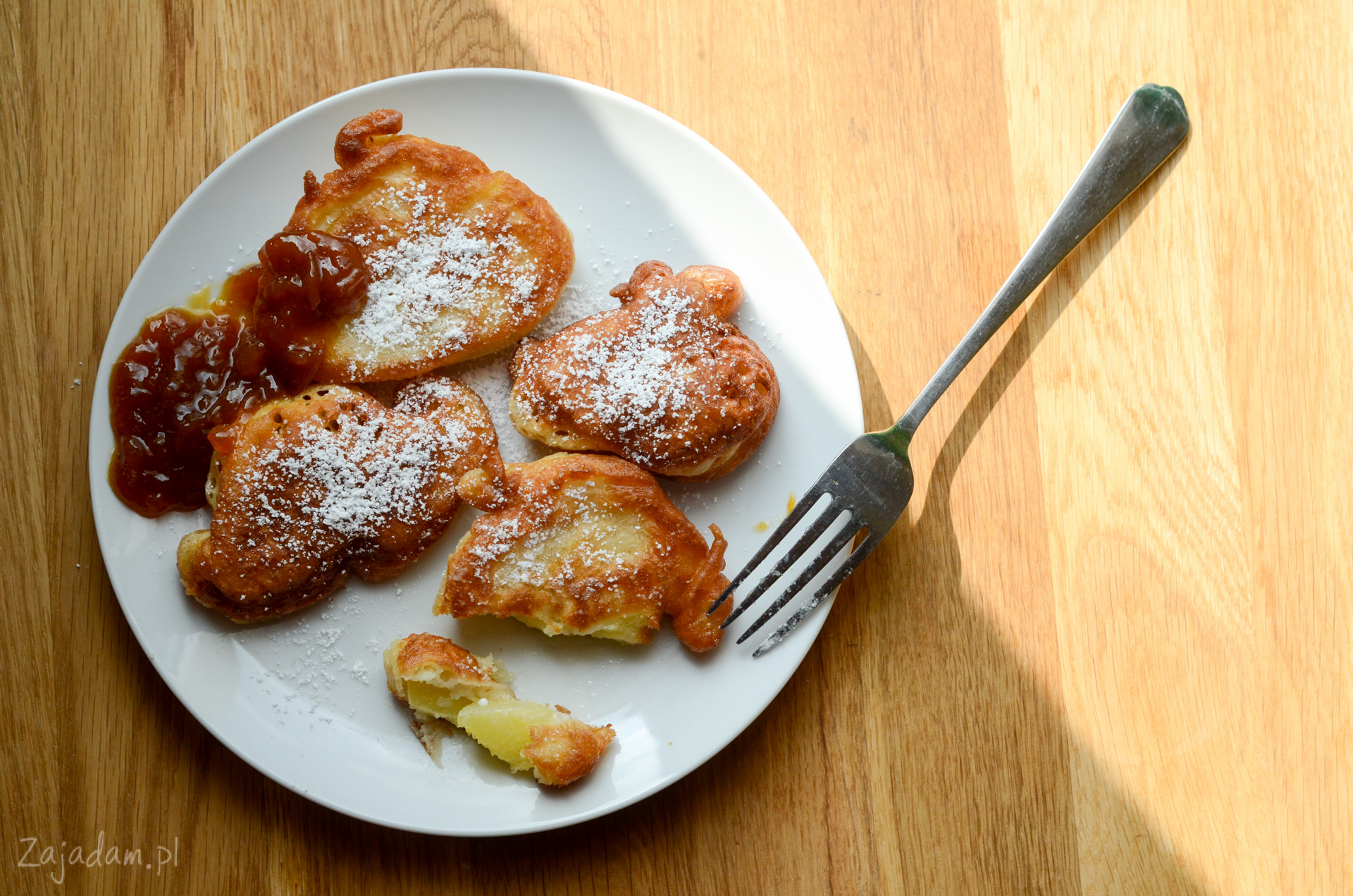 Racuchy z jabłkami - Przepis